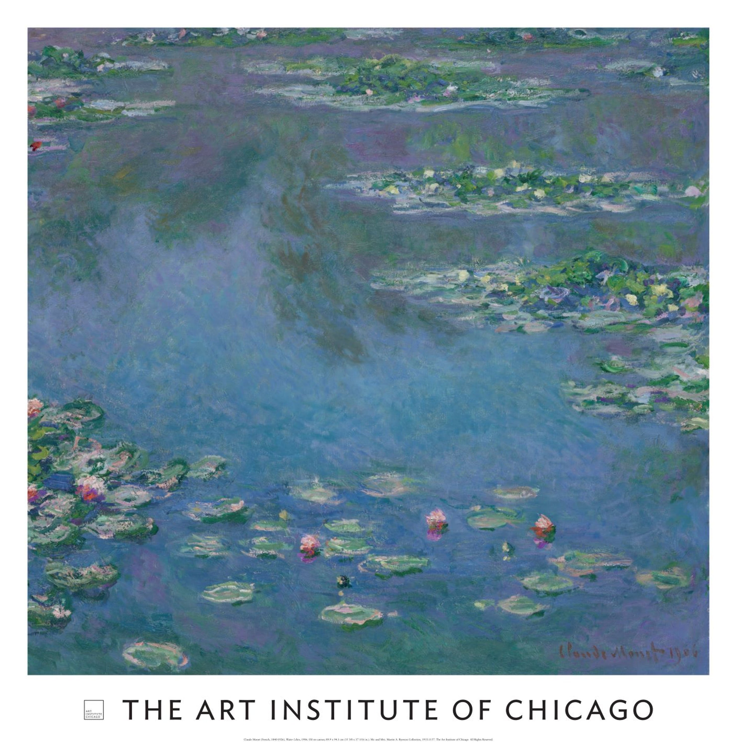 Claude Monet Water Lilies Poster – The Art Institute of Chicago Museum Shop